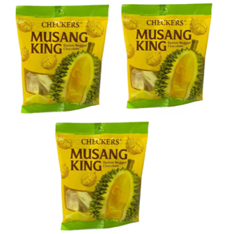 (3 FOR RM11.90) Checkers Musang King Durian Nugget Chocolate 60g ...