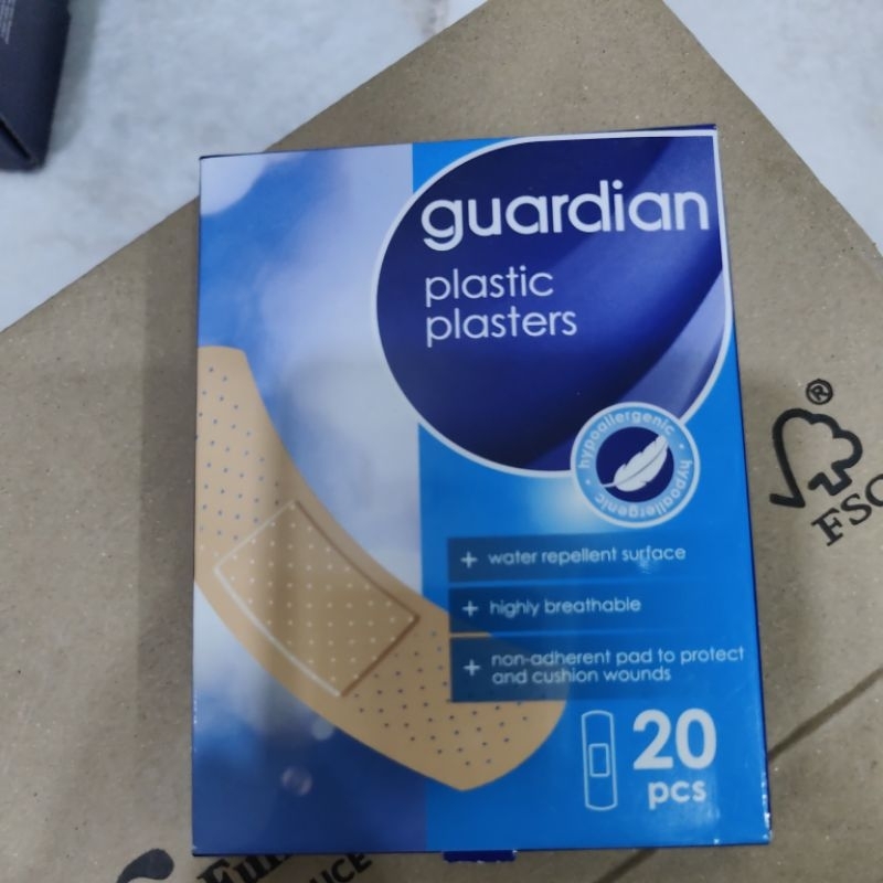 exp 9/2027 GUARDIAN PLASTIC WATERPROOF PLASTER STERILE 20s | Shopee ...