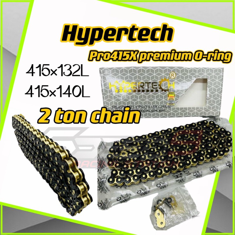 (2TON) HyperTech Pro415X premium O-ring chain 415 oring chain black ...
