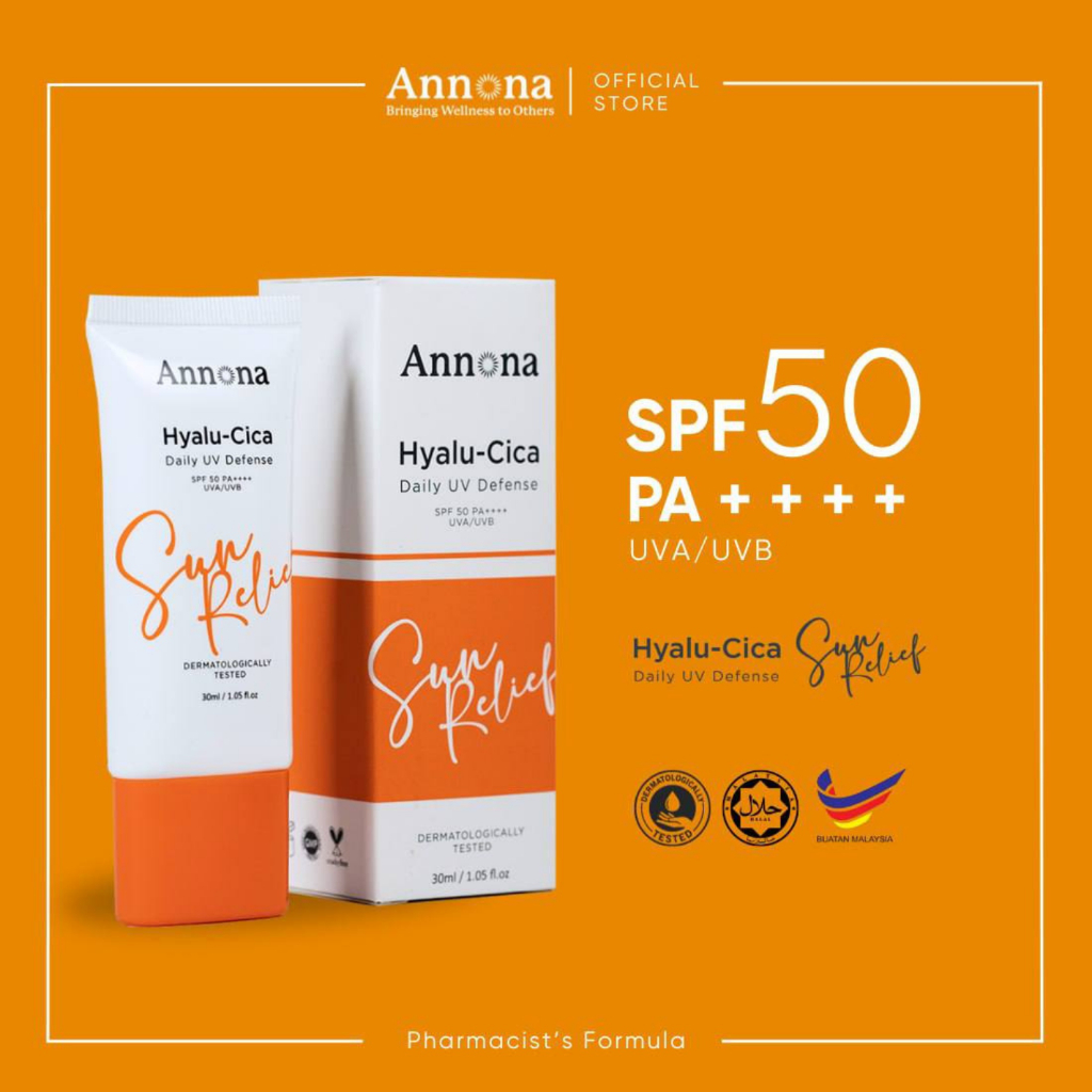 ANNONA Face Sunscreen Spf 50 Sunblock Cream PA+++ Hyalucica Anti UV ...