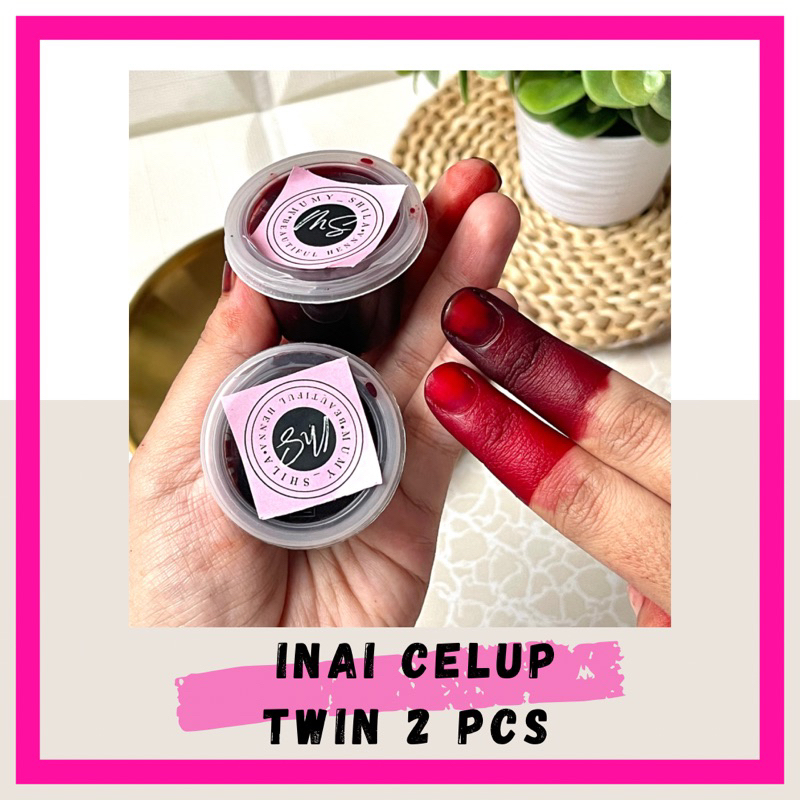 Inai celup pengantin nikah tunang sanding inai merah cantik tahan lama ...