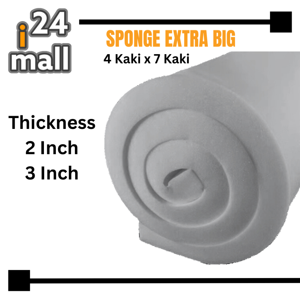 [4Feet x 7Feet] Extra Big Sponge High Quality Large Grey Sponge / Span Grey Besar / PU Foam ...