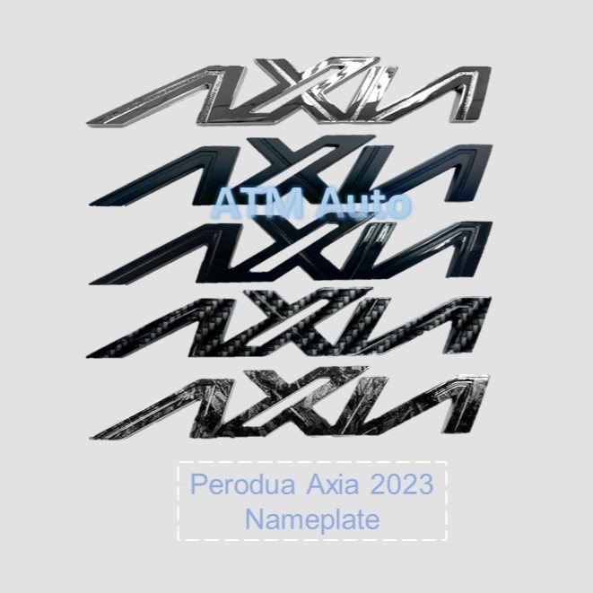 Perodua Axia (2023) Rear Bonnet Word Emblem Nameplate Logo Gloss Black ...