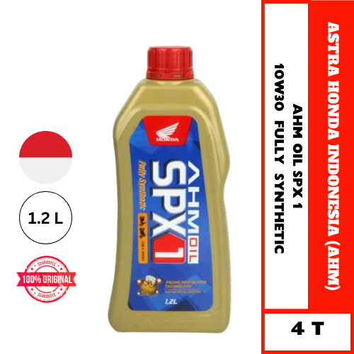 Honda AHM Oil SPX 1 Full Synthetic (1.2L +-2%)(SAE:10W-30, API-SL, JASO ...
