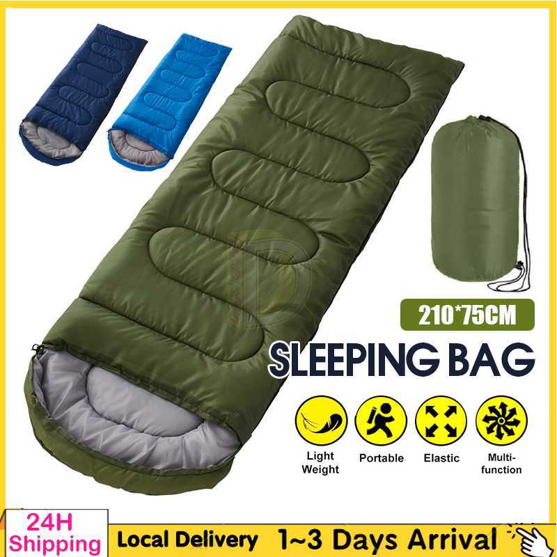 🔥Portable Waterproof Sleeping Bag Camping Portable Bed Outdoor Warm ...