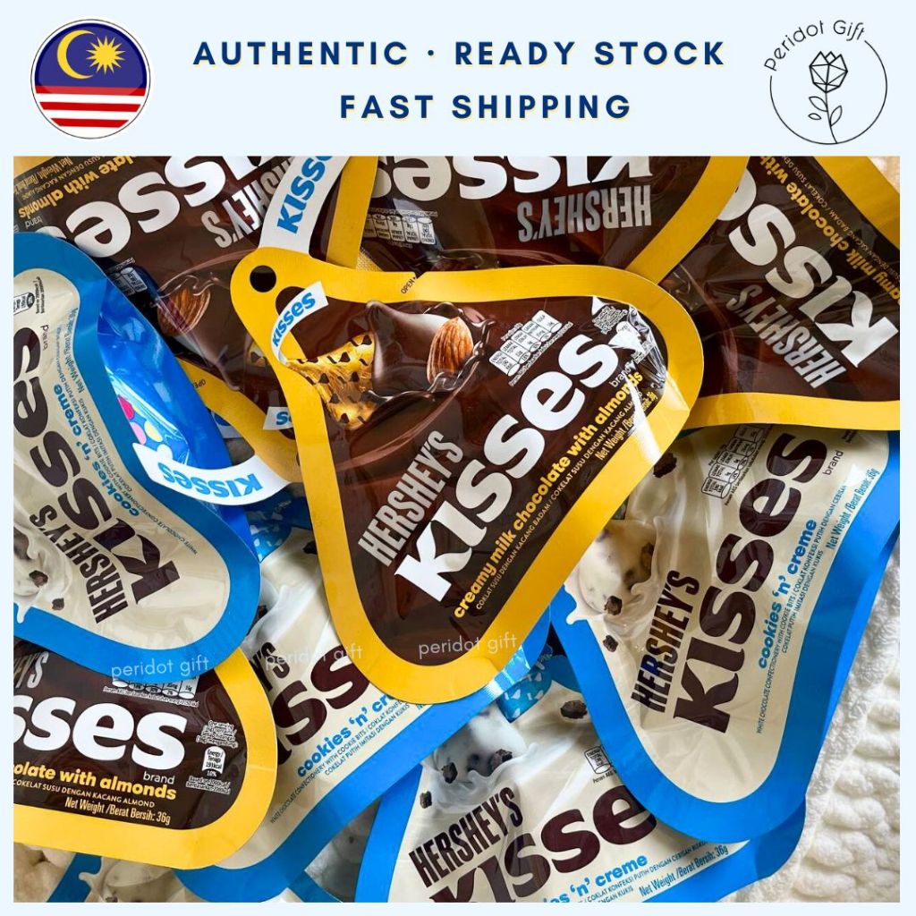 Hershey Kisses 36g - Creamy Milk Chocolate with Almonds / Cookies ...