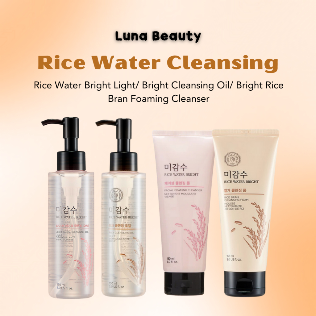 [The Face Shop] Rice Water Bright Light/ Bright Cleansing Oil/ Bright ...