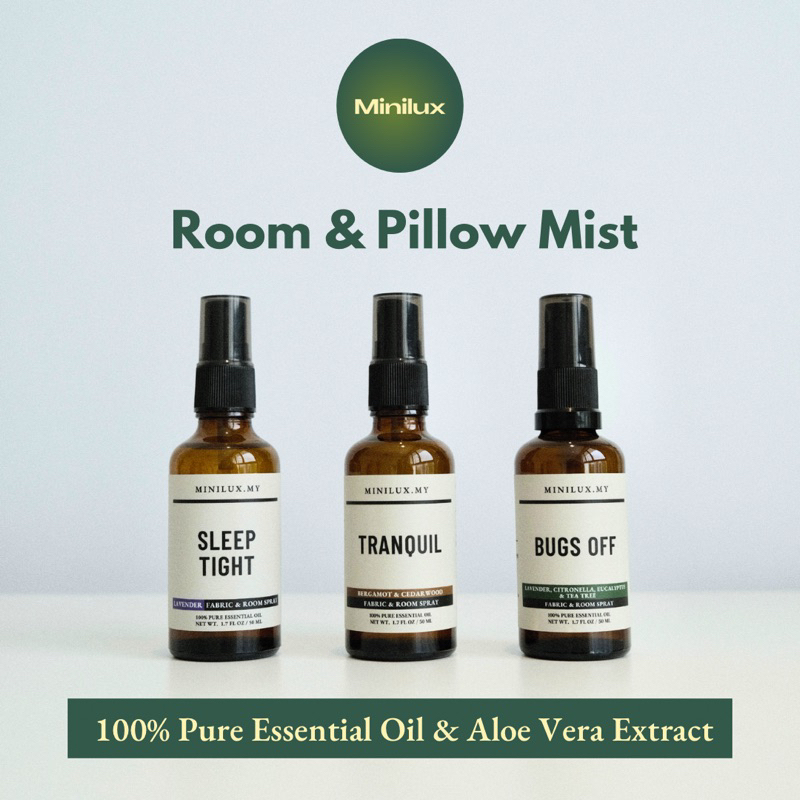 MINILUX [100% Pure Essential Oil] Room & Pillow Mist/Linen Spray (on ...