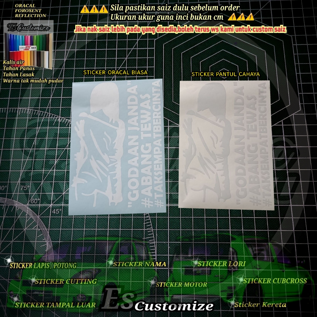 sticker cermin sisi lori ( 1 keping ) | Shopee Malaysia