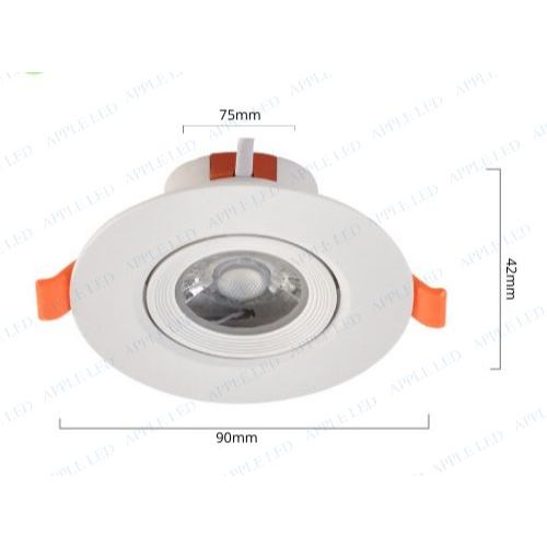 APPLE LED Recessed Eyeball Fitting Complete Set (7W) with GU10 bulb and ...