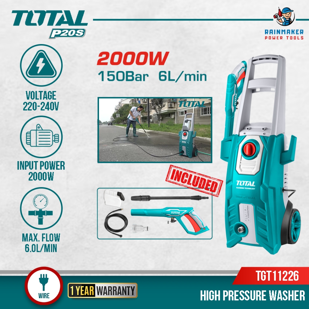 Total High pressure washer 2000W - TGT11226 | Shopee Malaysia