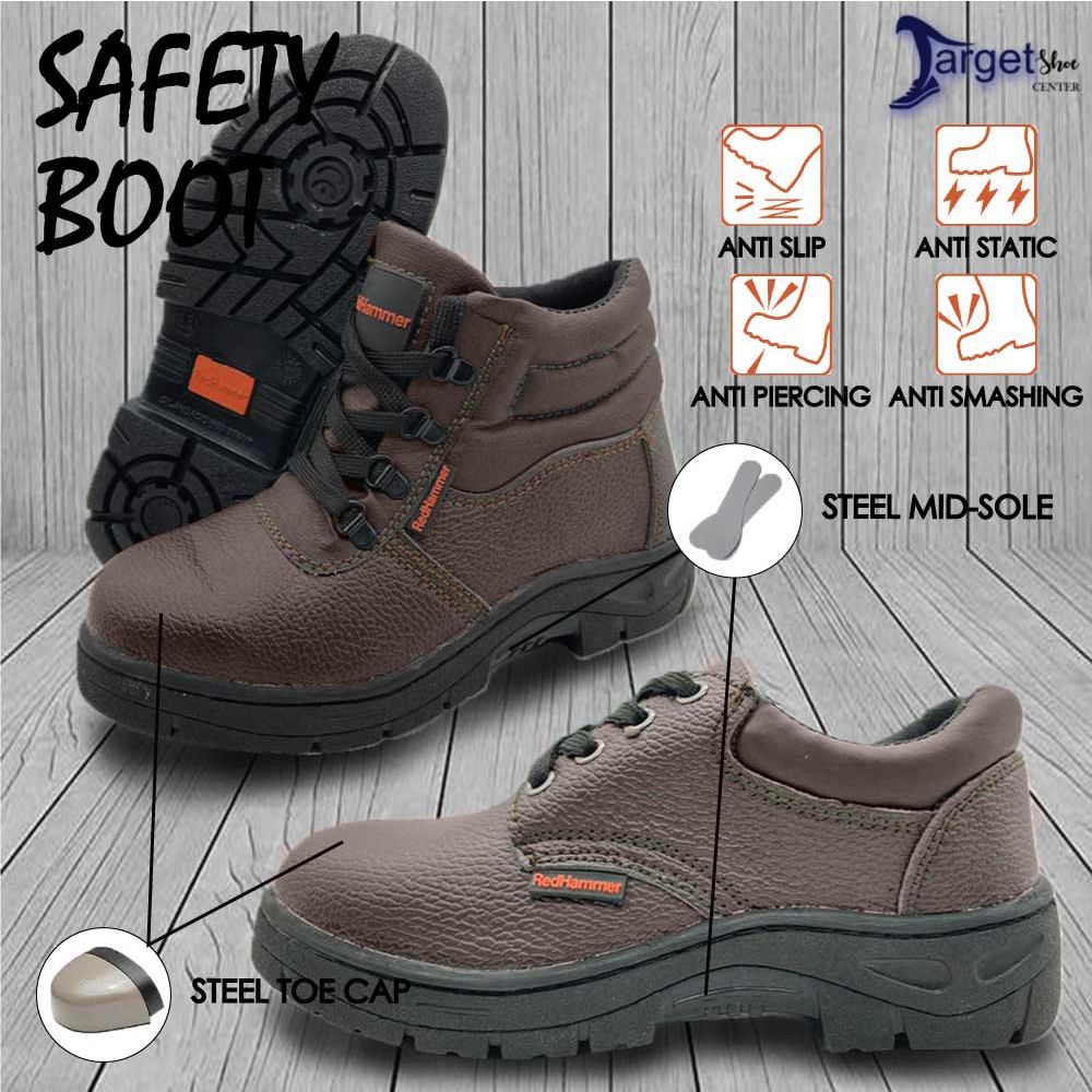 Safety Shoe Low Cut Middle Cut Steel Toe Cap Safety Shoes Boot | Shopee ...