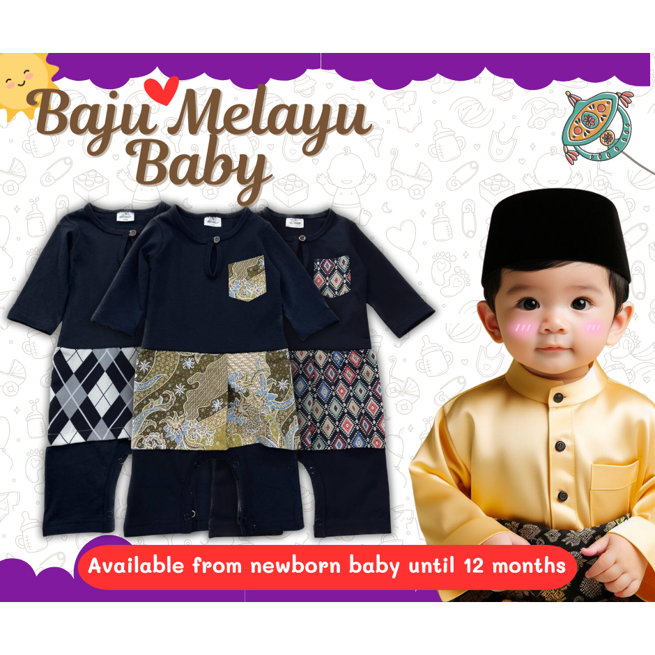 BAJU RAYA BABY BOY BAJU RAYA NEWBORN BAJU RAYA BABY BLACK HITAM ...