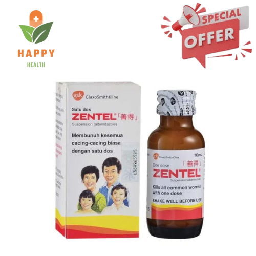 ZENTEL SUSPENSION 10ML (UBAT CACING) | Shopee Malaysia