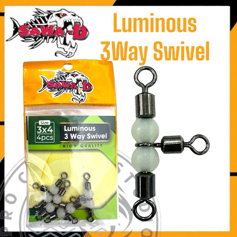 SAWA-D T SHAPE ROLLING SWIVEL LUMINOUS 3 WAY SWIVEL PEARL BEADS T-TYPE ...