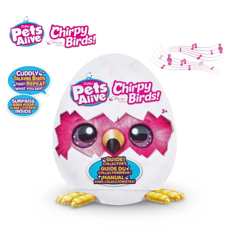 ZURU SURPRISE PETS ALIVE CHIRPY BIRD SPEAK & REPEAT INTERACTIVE DOLL ...