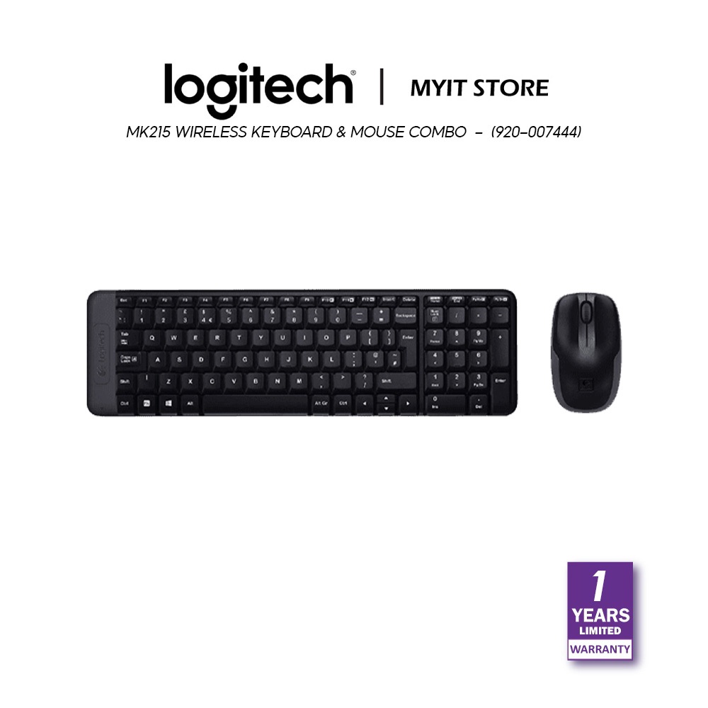 Logitech MK215 Wireless Keyboard and Mouse Combo for Windows, 2.4 GHz ...
