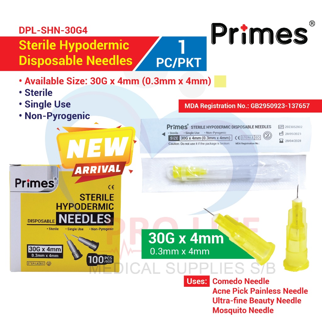 Primes Sterile Hypodermic Disposable Needle (Painless Needles/Sterile ...