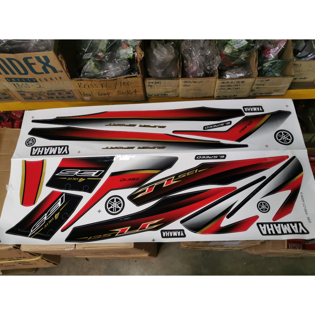 YAMAHA LC135 Body Cover Set Coverset Sticker Stripe Strike LC V2 V3 V4 ...