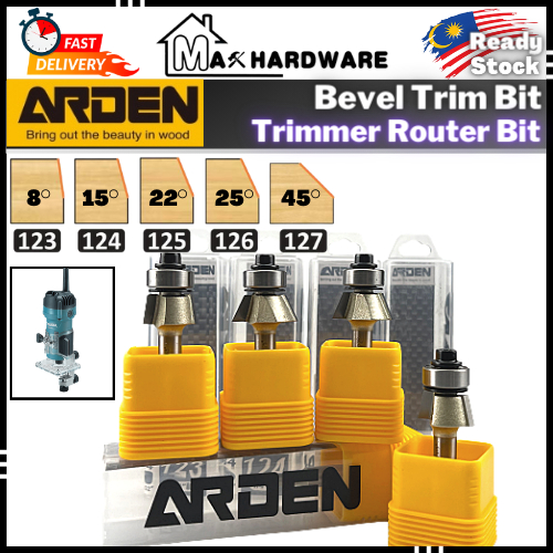 ARDEN Taiwan Router Bit - Bevel Trim Bit ( #123 / #124 / #125 / #126 ...