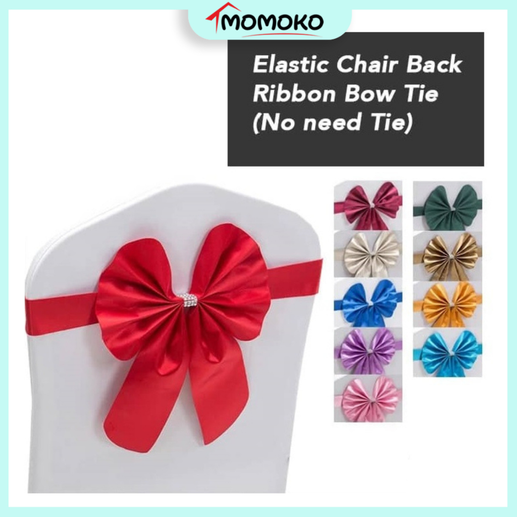 Reben Kerusi Banquet Elastic Chair Ribbon Bow Tie Riben Back Deco ...