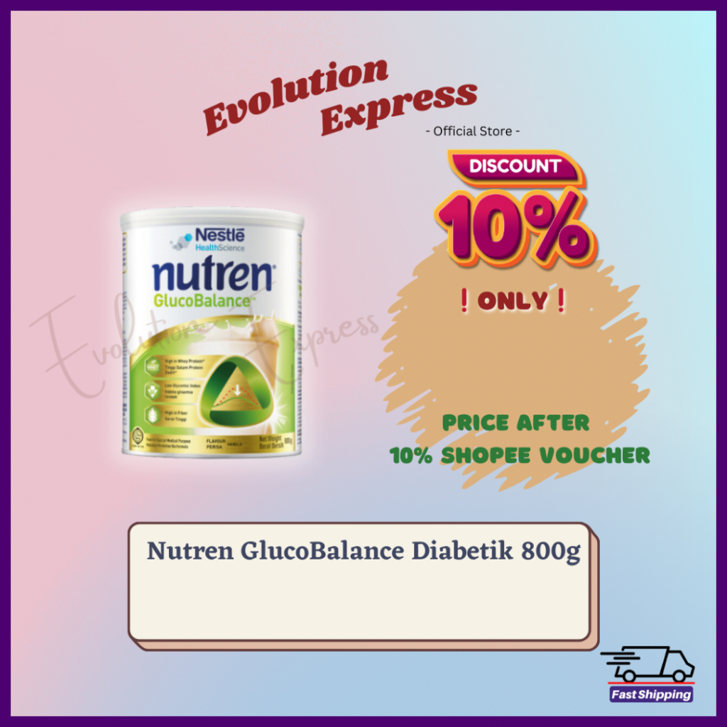 Nutren Glucobalance (800g / 400g) - Vanilla | Specially Fromulated for ...