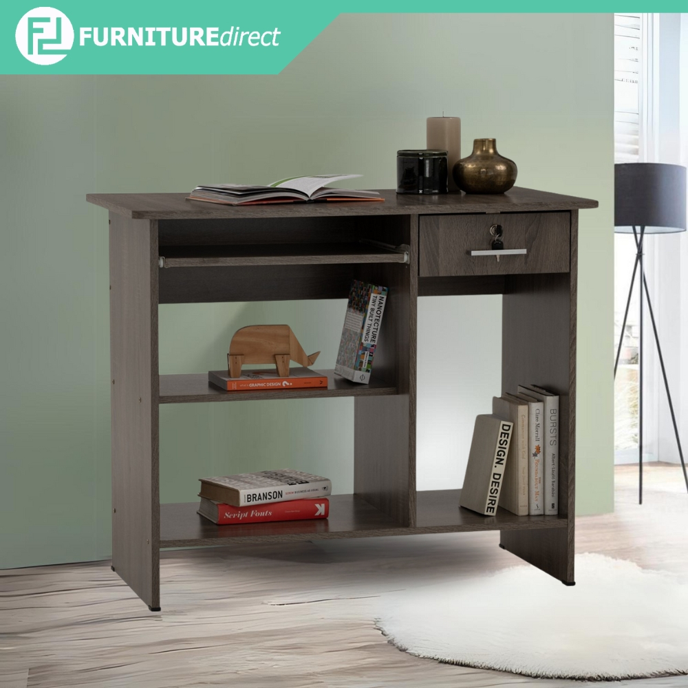 Furniture Direct ECO 90cm computer desk with keyboard tray/ meja makan ...