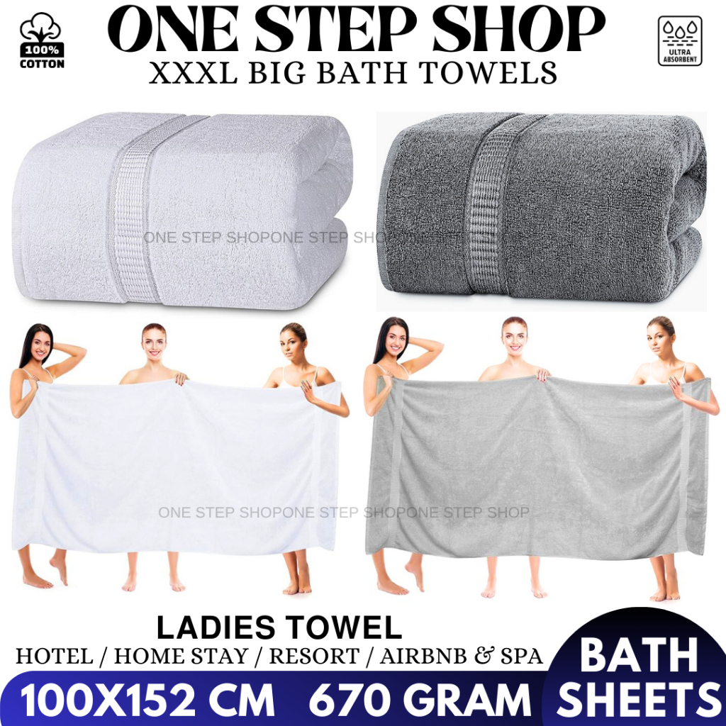 𝐁𝐚𝐭𝐡𝐬𝐡𝐞𝐞𝐭 𝐓𝐨𝐰𝐞𝐥 100x152cm Hotel Premium Fluffy Towel Spa XXXL Towel ...