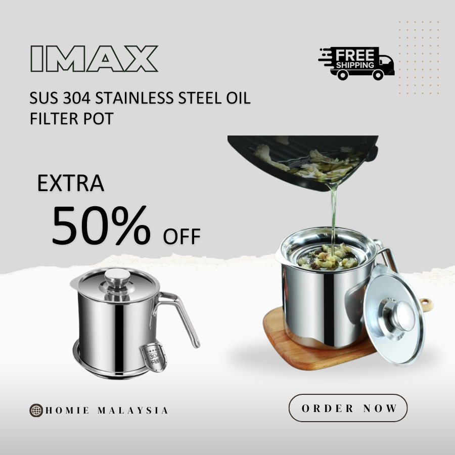 IMAX SUS 304 Stainless Steel Oil Filter Pot – Oil Strainer Container ...
