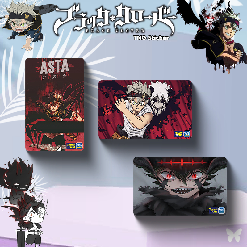 Black Clover Asta Liebe TNG Sticker - Tng Touch N Go Sticker/Bank Card ...