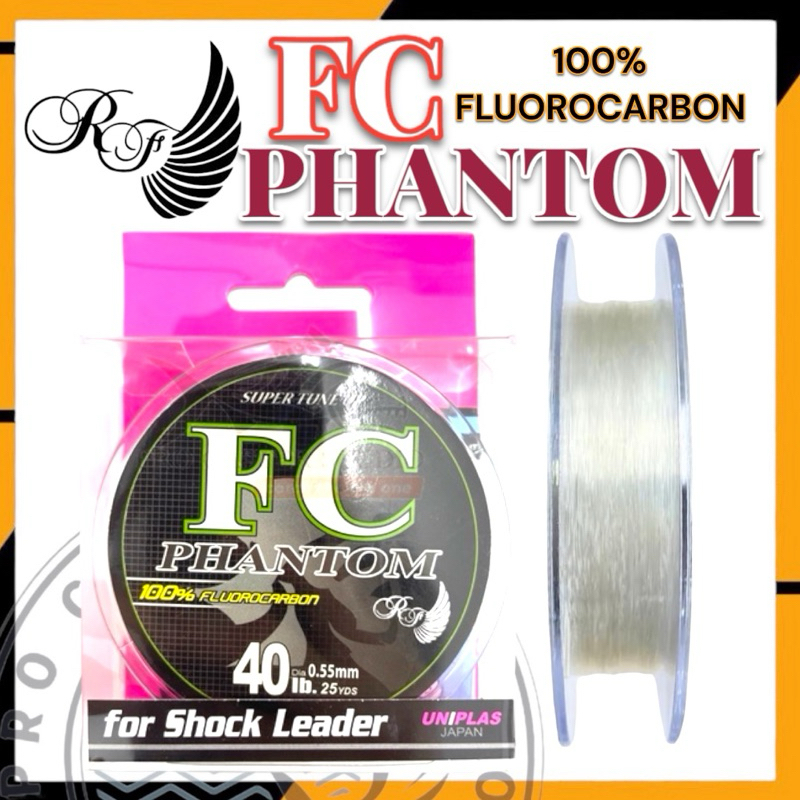 RODFORD PHANTOM FC 100% FLUOROCARBON LEADER LINE FLUORO CARBON 100% Rod ...