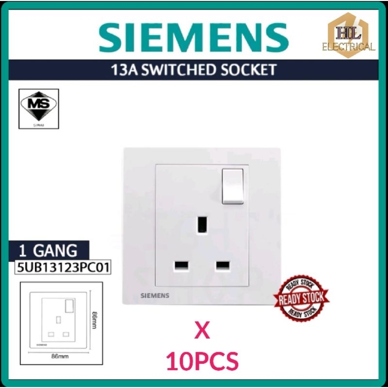 SIEMENS 13A 1 GANG SWITCH SOCKET DELTA SERIES (10PCS) | Shopee Malaysia