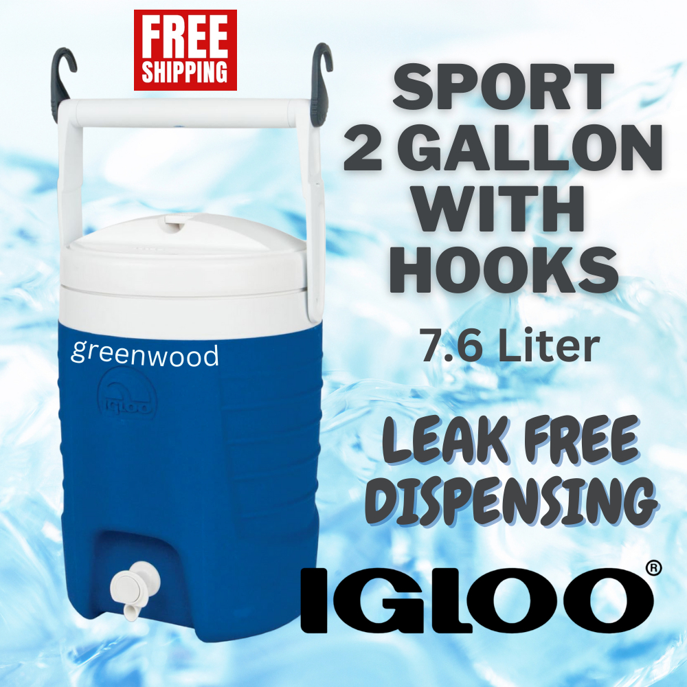 IGLOO Sport 2 Gallon Cooler Jug with Hooks ( Original, 7.57 Liter ...