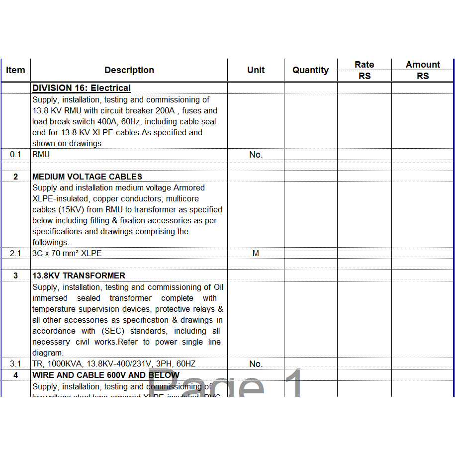 BUNDLE OF MEP BOQ BILL OF QUANTITIES FOR MECHANICAL & ELECTRICAL PROJECT MEP EXCEL FILE | Shopee ...