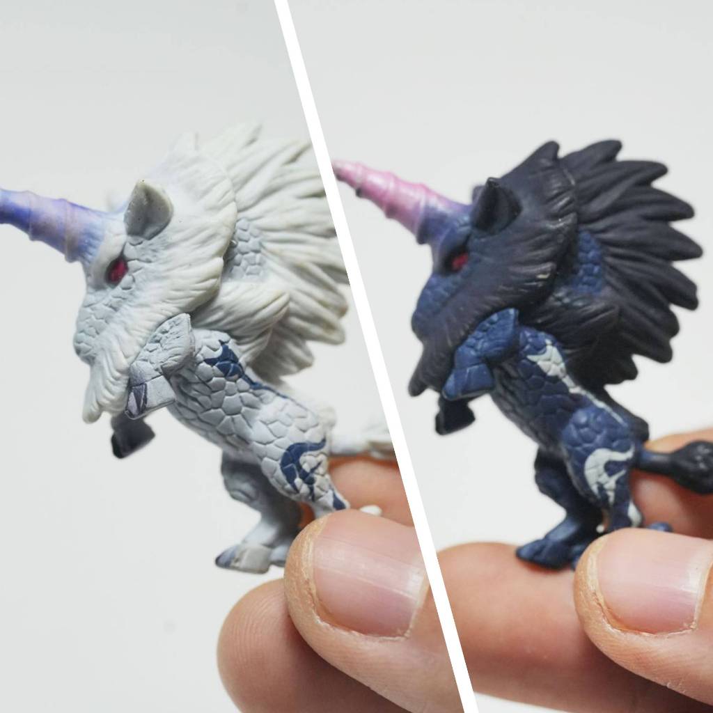 Monster Hunter Elder Dragon White & Black Kirin Small Collectible ...