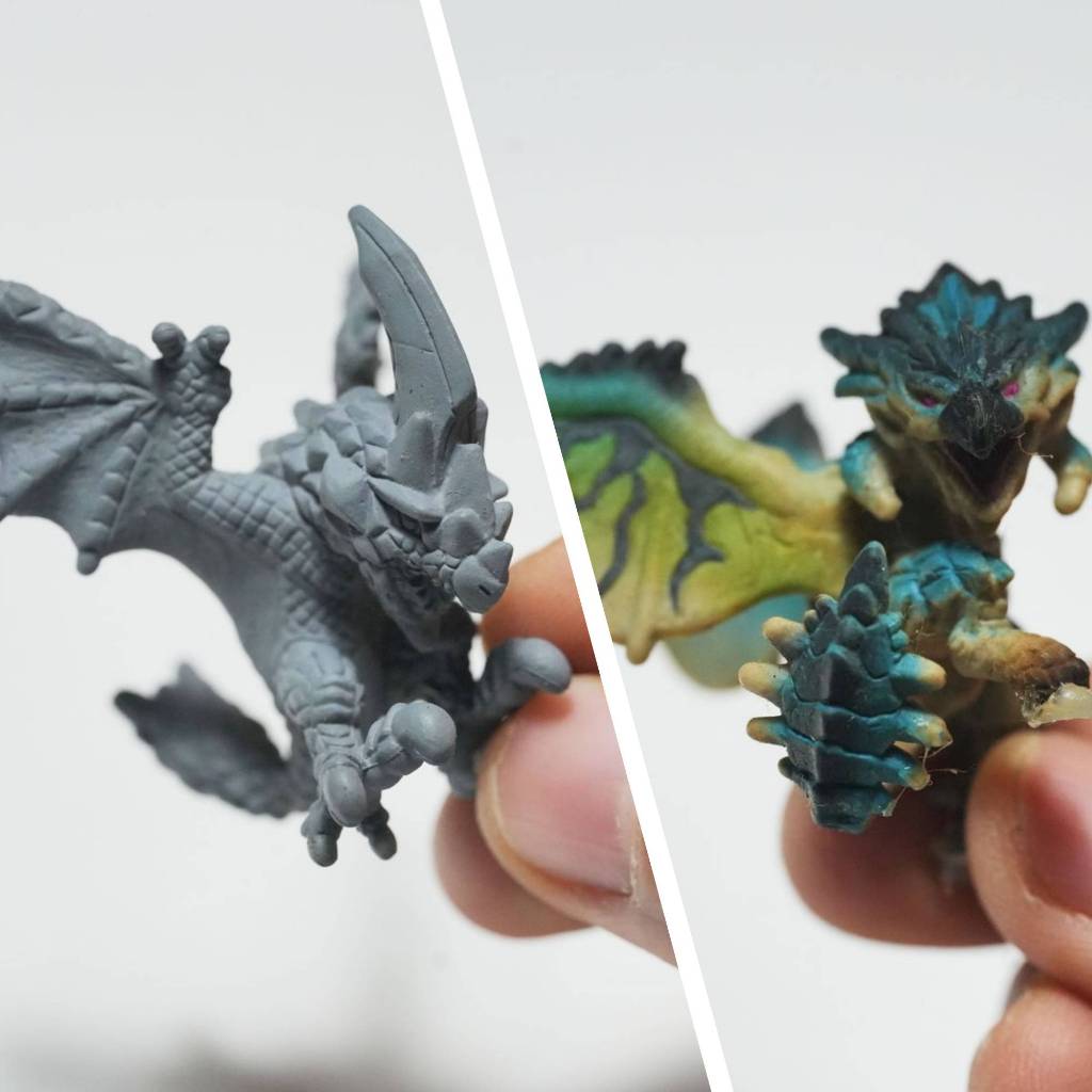 Monster Hunter Flying Wyvern Diablos & Azure Rathalos Small Collectible ...