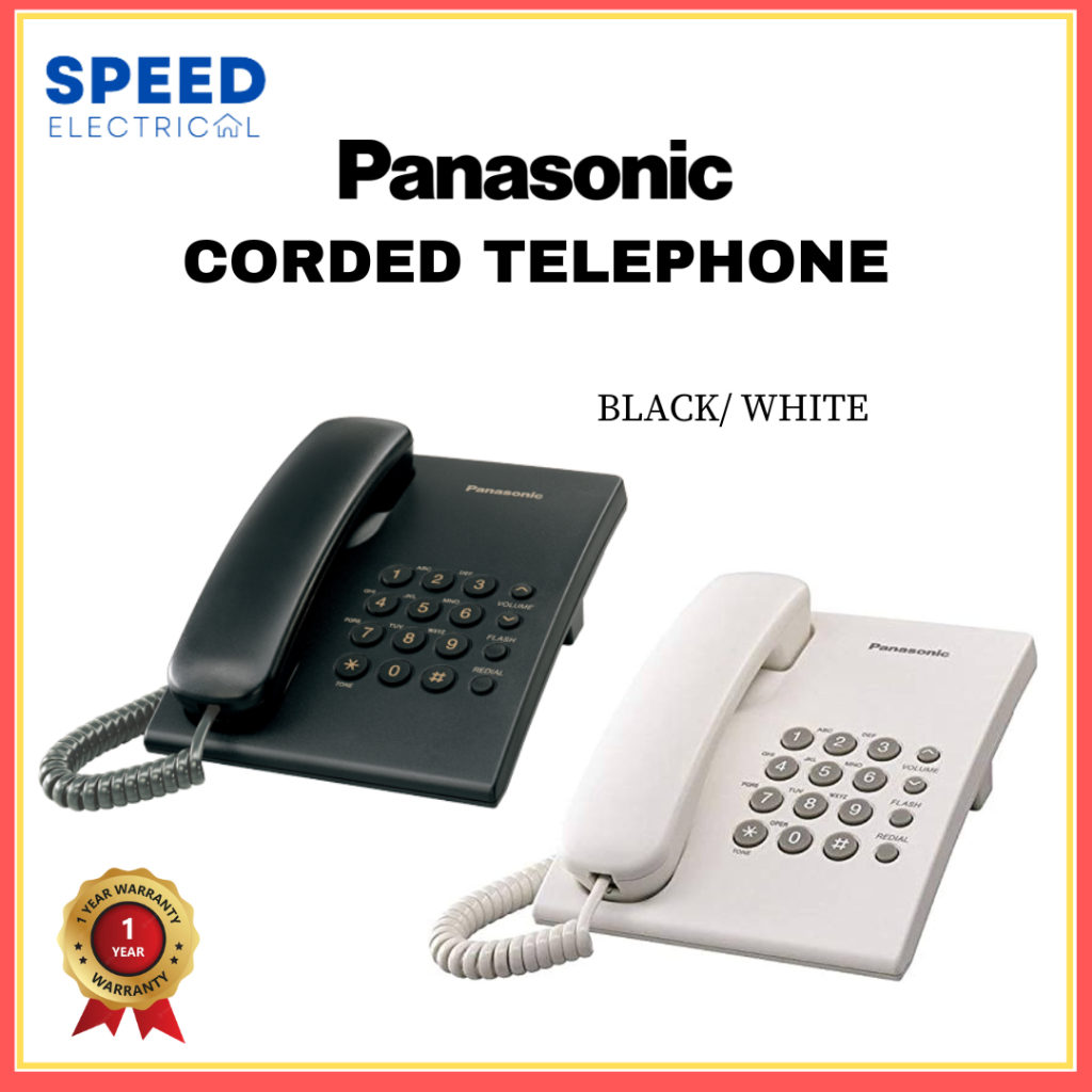 PANASONIC BASIC SINGLE LINE TELEPHONE KX-TS500ML 电话 HOME OFFICE PHONE ...