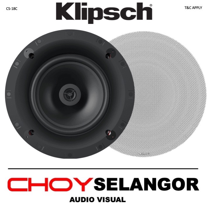 Klipsch CS-18C 8” In-Ceiling Speakers (1 Pair) | Shopee Malaysia