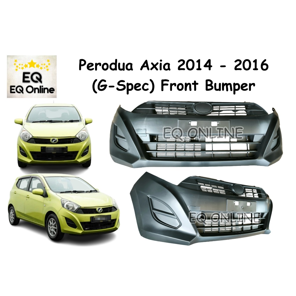 Perodua Axia 2014 G Spec Front Bumper (Bumper Depan) PP Plastic ...