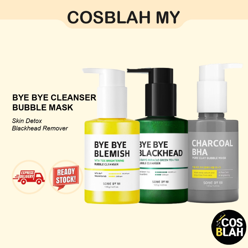 Some By Mi Bye Bye Blackhead Miracle Green Tea Tox / Blemish / Charcoal ...