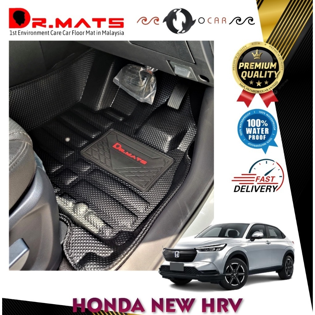 Honda HRV 2022-2024 5D Curve Waterproof Heat Resistance Car Carpet ...