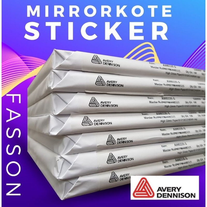 Avery Dennison FASSON Mirrorkote Sticker Glossy 12” x 18” 80gsm ...