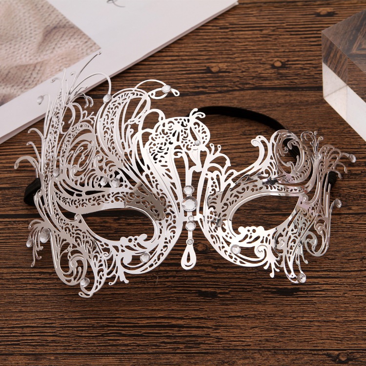 Metal Dinner Mask high-end masks iron half face ladies seven masks ...