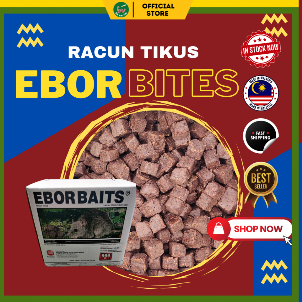Ebor Baits 10kg penghapus tikus utama sistem pemusnah cepat maxomys ...