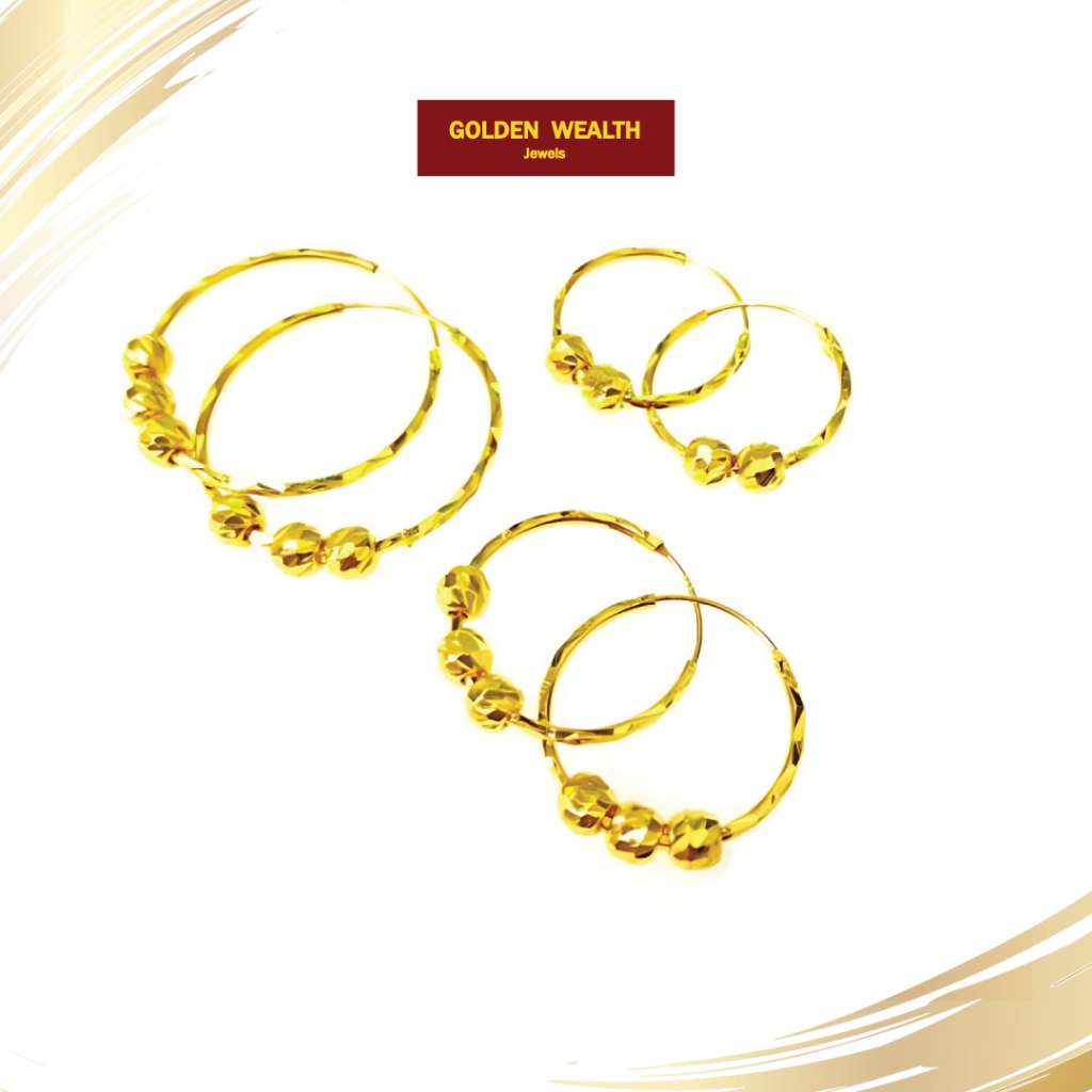 916 Round /Earrings Subang Emas 916. | Shopee Malaysia