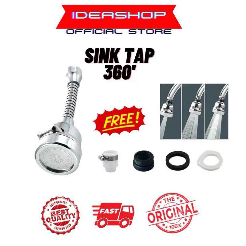 [Ideashop] 360° Sink Faucet Kitchen Sink Dapur Water Saving Sink Tap ...