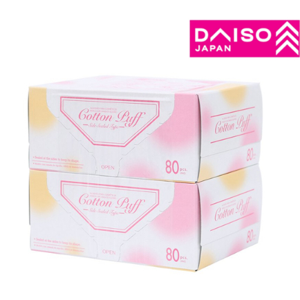 DAISO Makeup Cotton Puff (80 Pcs x 2 Boxes) | Shopee Malaysia