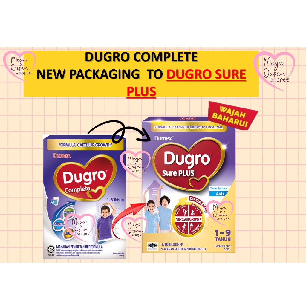 Dugro® Sure Plus (600g) – Untuk Si Manja yang Picky Eater! | Shopee ...