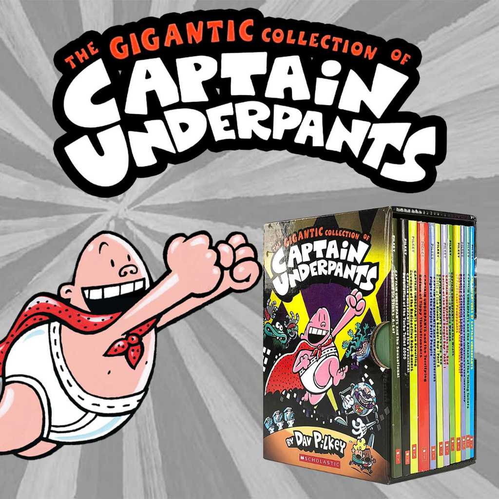The Gigantic Collection of captain underpants 12 books | Shopee Malaysia