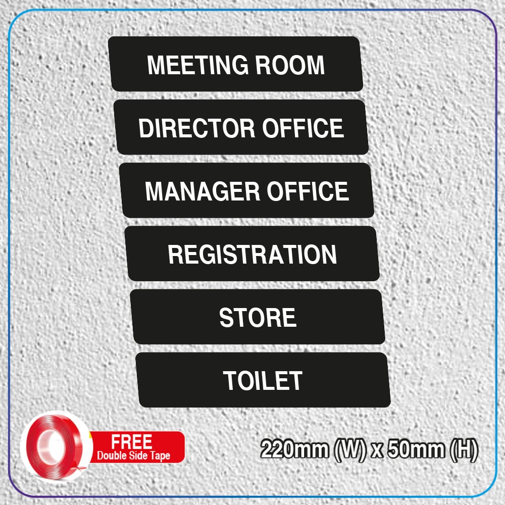 ⭐Ready Stock⭐NEW BLACK Acrylic Signage_Office Room_Director Manager ...